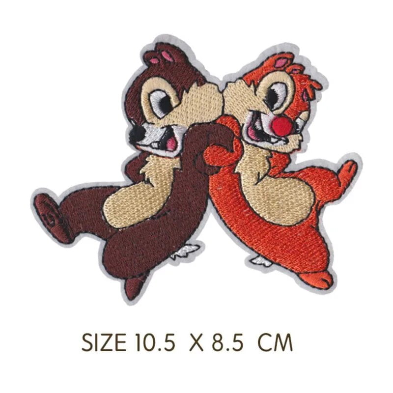 Miniso Chip and Dale Classic Characters Iron on Transfers Patches for Clothes Hoodies T-shirt ...