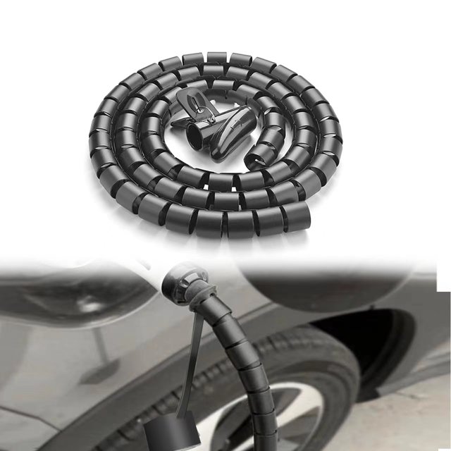 Piuiafey EV Charger Cable Protector,16 FT Durable PE Polyethylene Cable ...