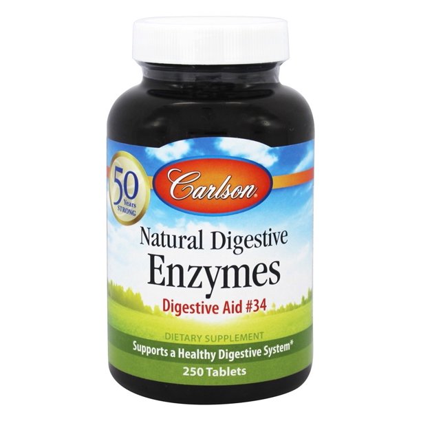Carlson Labs - Natural Digestive Enzymes Digestive Aid #34 - 250 ...