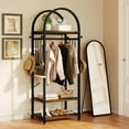 Dextrus Entryway Coat Rack with Bench and Shoe Storage, 3-in-1 Coat ...