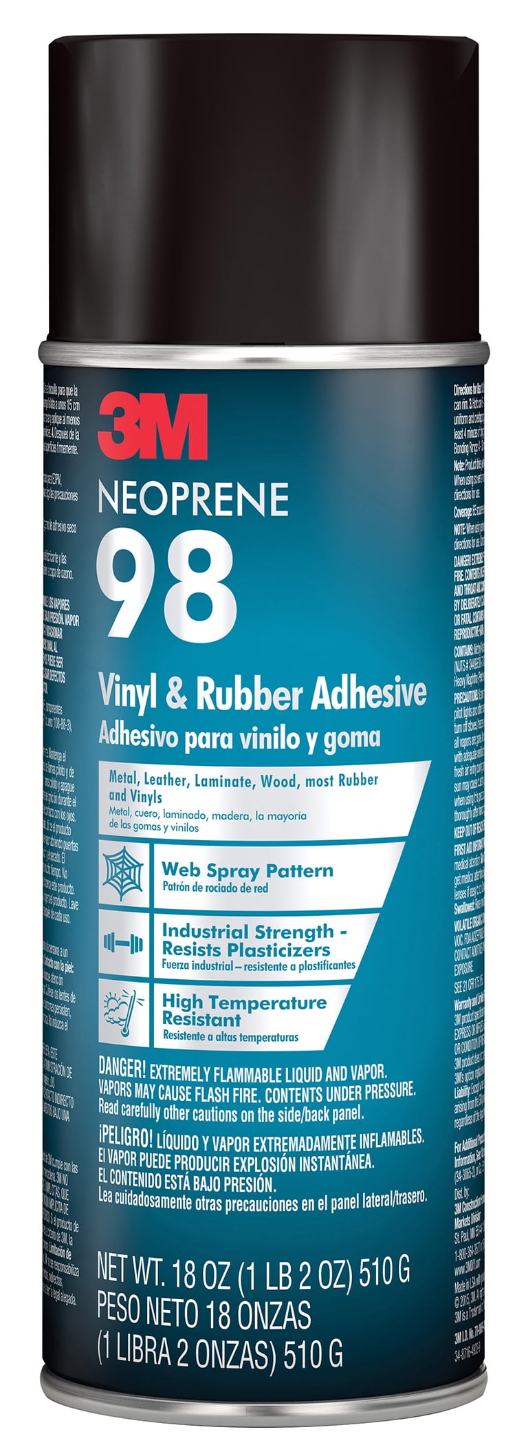 3m 98-24 18 Oz. Neoprene Rubber And Vinyl 98 Spray Adhesive - Walmart.com