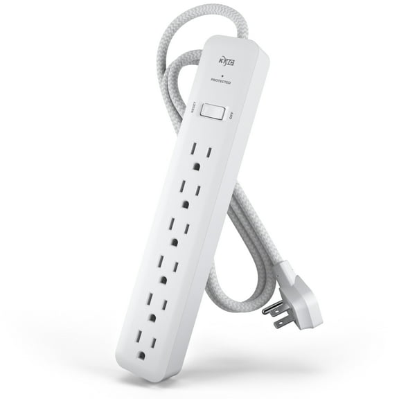 6-Outlet Power Strip Surge Protector 1-Pack, 4-Foot Extension Cord, 600 ...
