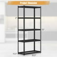 Gymax 5-Tier Storage Shelf Heavy Duty Storage Utility Rack Shelf w/Anti ...