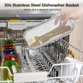 304 Stainless Steel Dishwasher Basket, Utensil Cutlery Storage ...