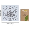 1sheet Lotus Stencil Moon and Lotus Flower Template Square Large ...