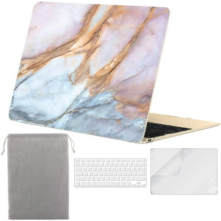 Sykiila for MacBook 12 inch Case 4 in 1 Hard Shell Case & HD Screen ...