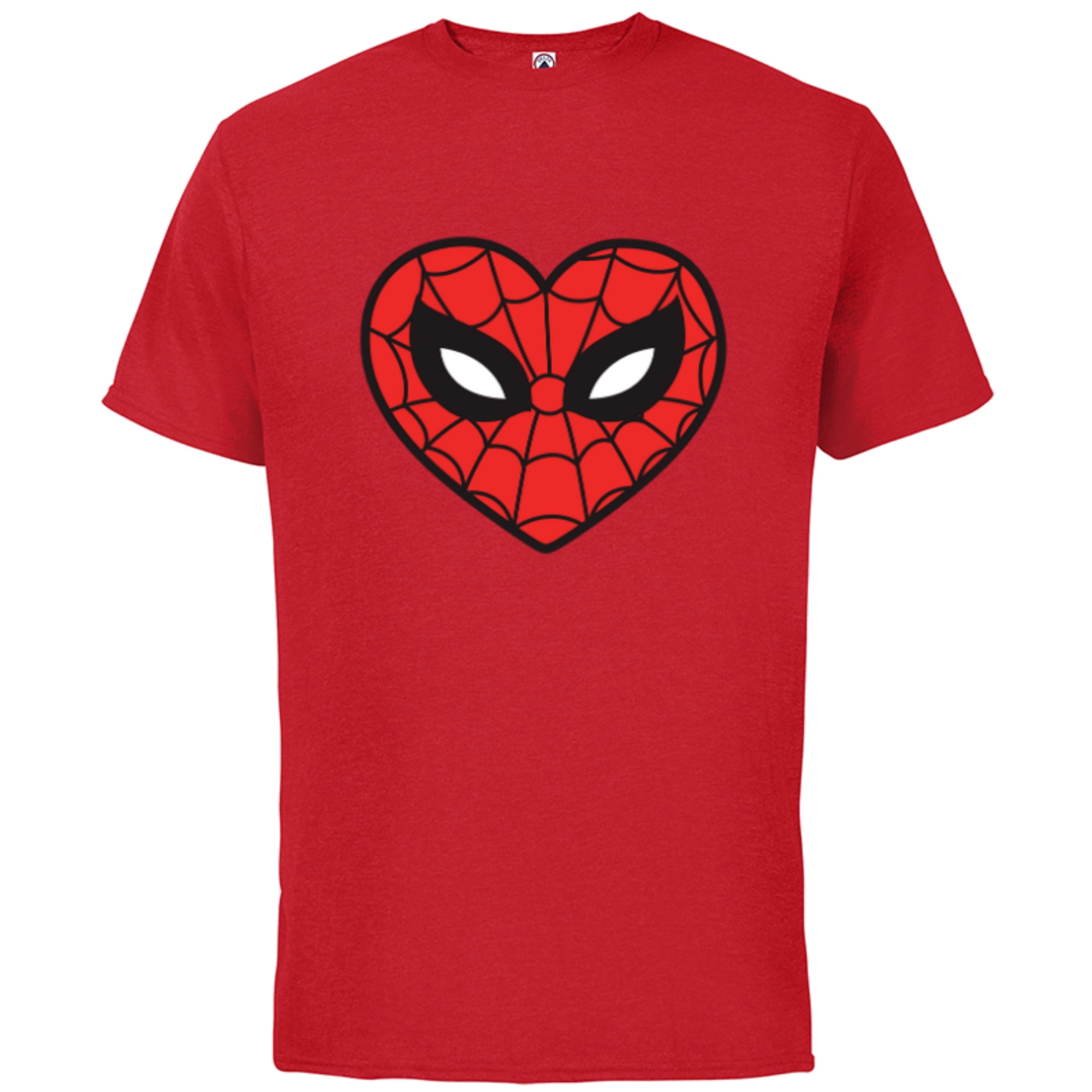 Marvel Spider-Man Sixties Heart Mask Logo - Short Sleeve Cotton T-Shirt ...