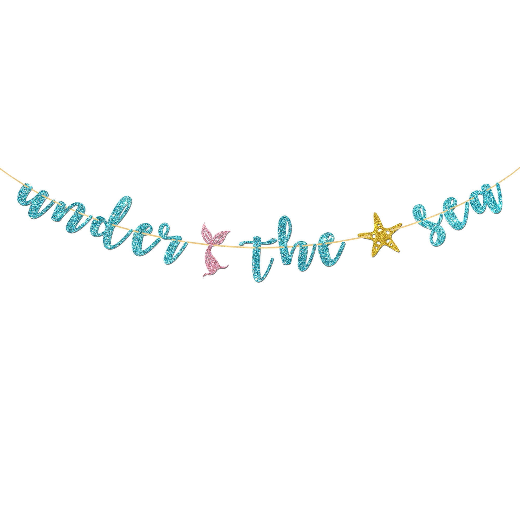 Under the Sea Banner, Mermaid Theme Birthday Banner, Girl Birthday ...
