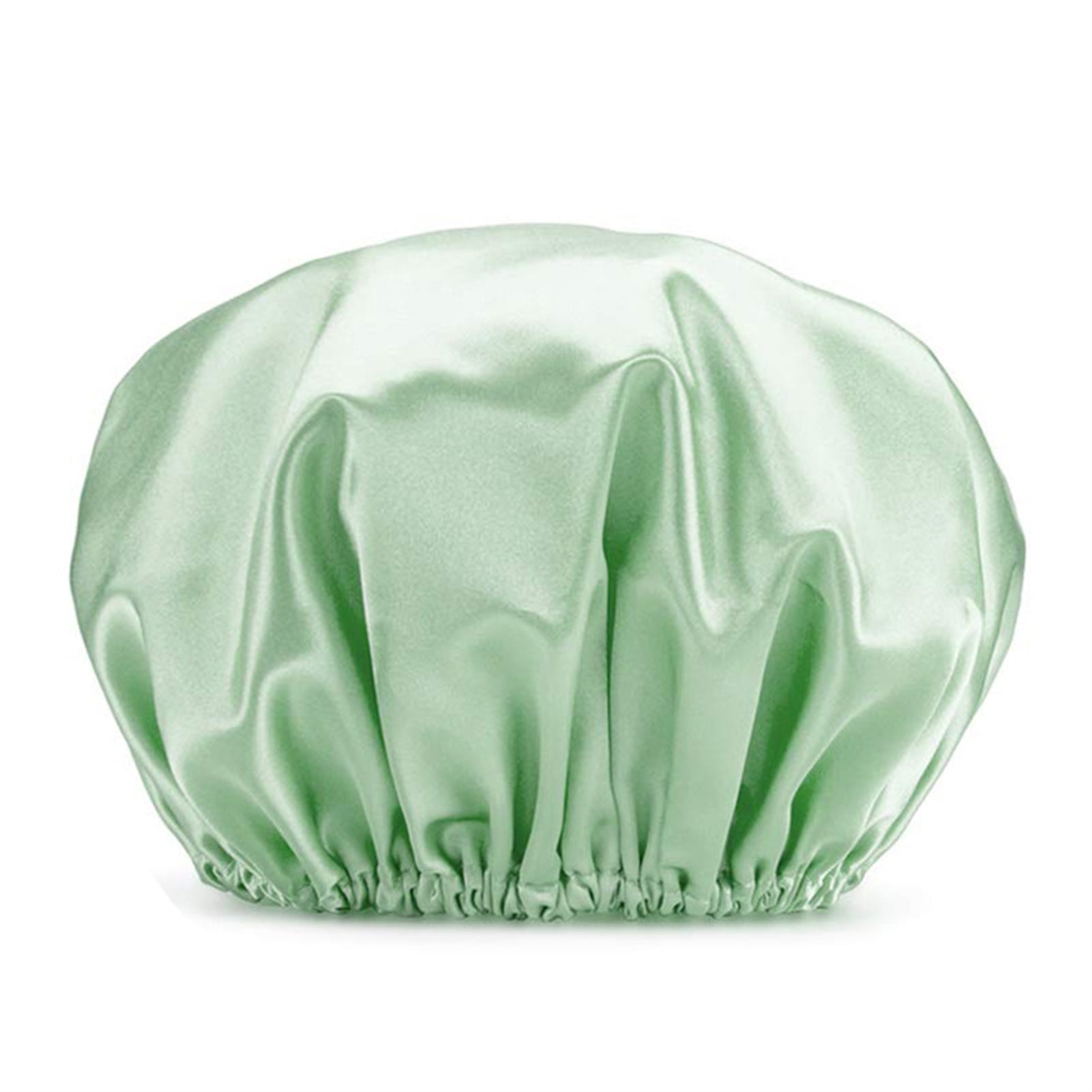Waterproof Shower Cap Double Layer Solid Color Shower Cap for Women ...