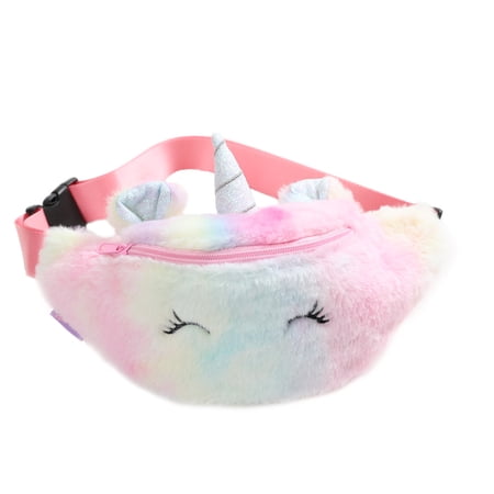 Plush Fanny Pack, Cute Animal Style Fluffy Waist Belt Bag Crossbody ...