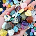 Eoozwa 15PCS Heart Worry Stones Natural Crystals Colorful Rocks for ...