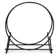 Costway 40-Inch Tubular Steel Log Hoop Firewood Storage Rack Holder ...