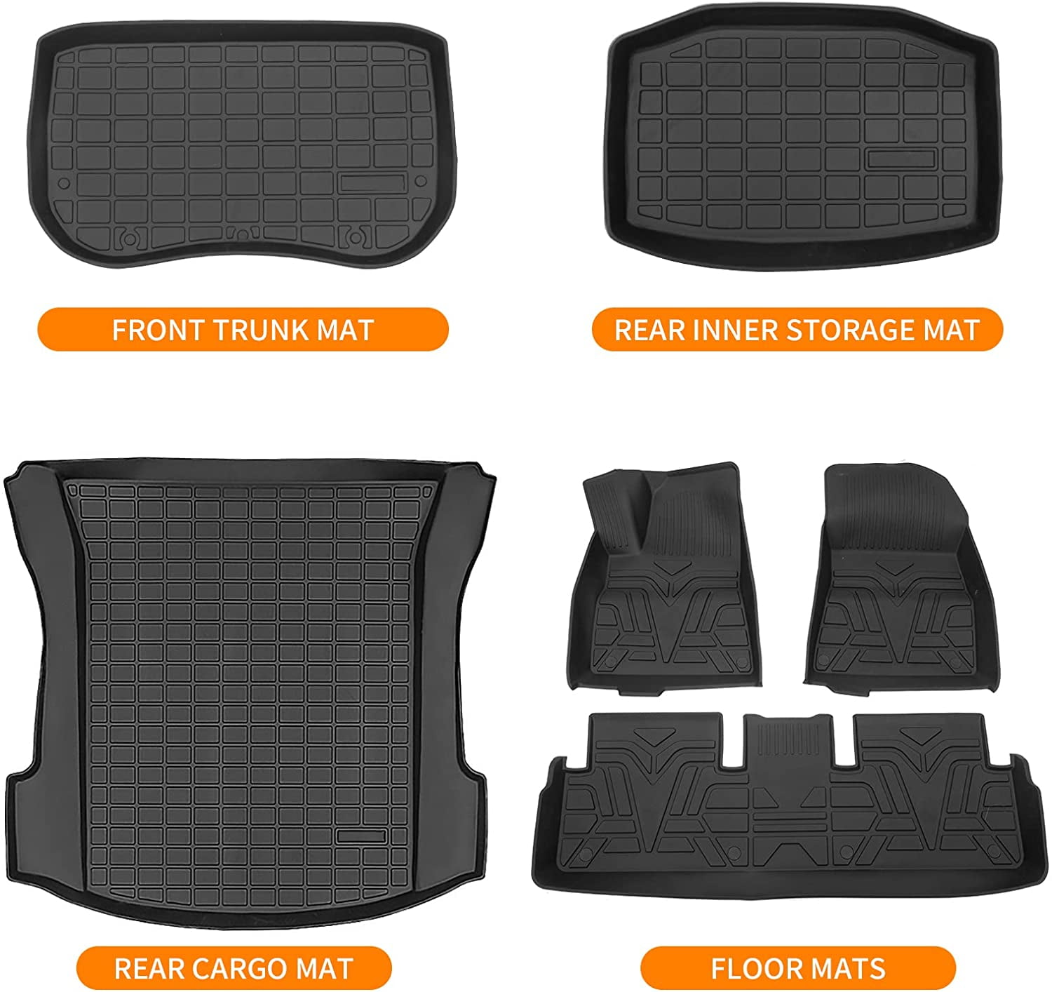 All-Weather Tesla Model 3 Frunk and Trunk Mat Set - 2021/2022 Accessory ...