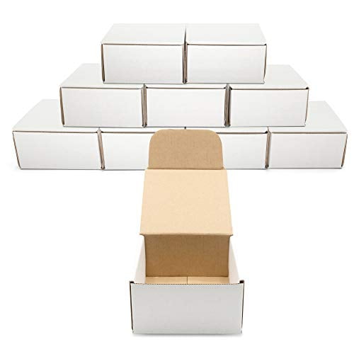 SAI Premium White Corrugated Literature Box Mailer Pack of 10 - 8x6x4 ...