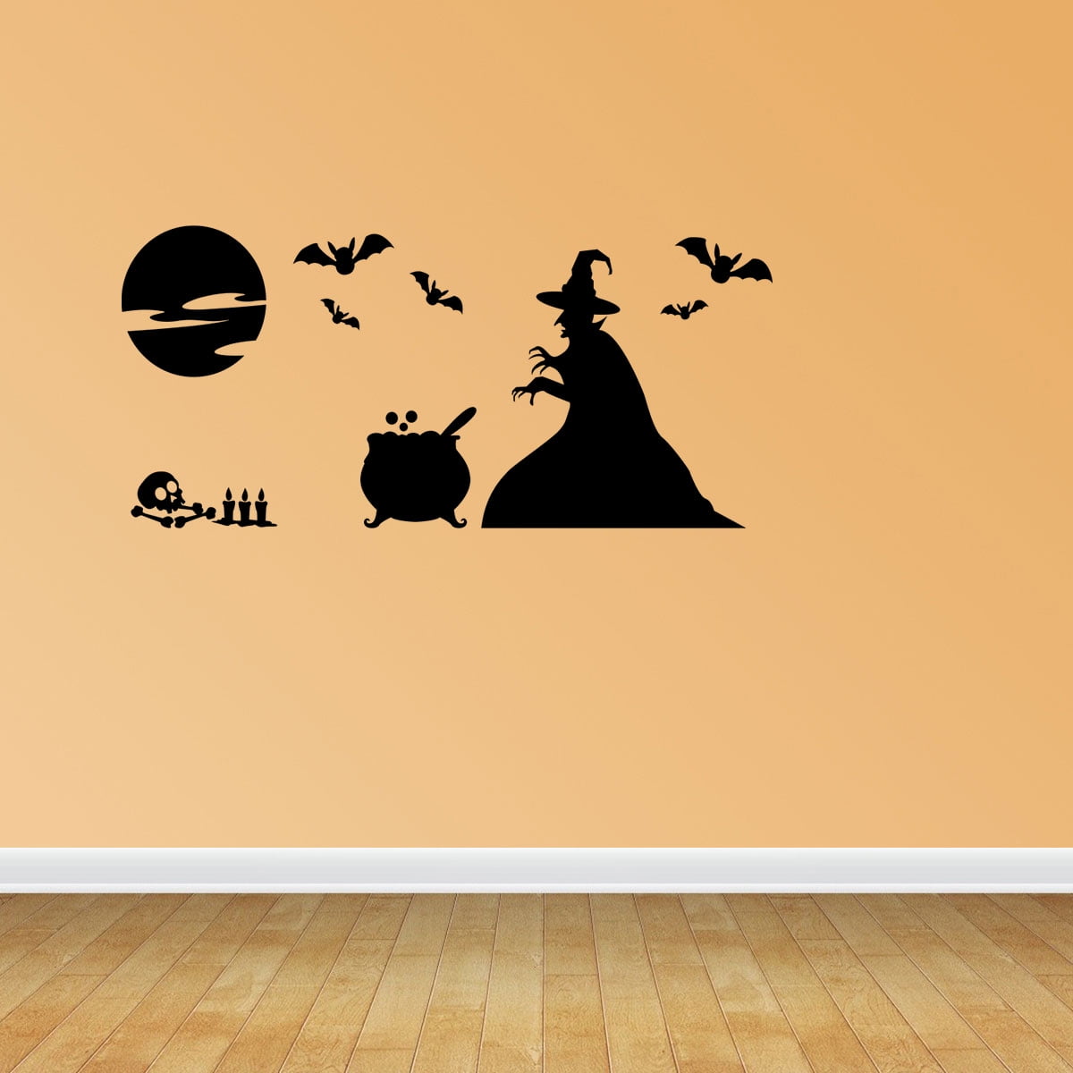 Wall Decal Quote Halloween Scene Witch Decor Witch Decal Witches Brew ...