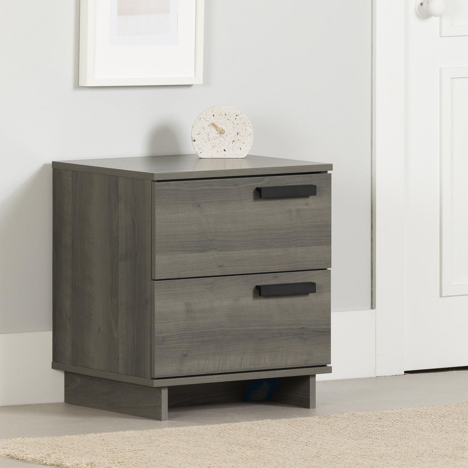 Click here for South Shore Cavalleri Nightstand With 2 Drawers Fo... prices