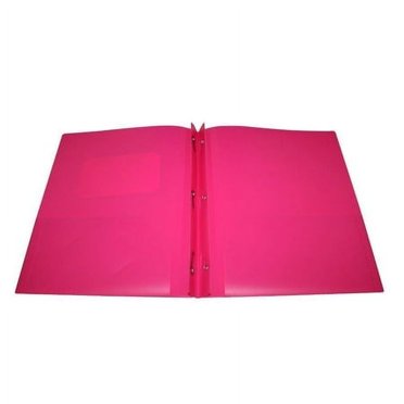 JAM Paper Heavy Duty Plastic 2 Pocket School Folders, Fuchsia Hot Pink ...