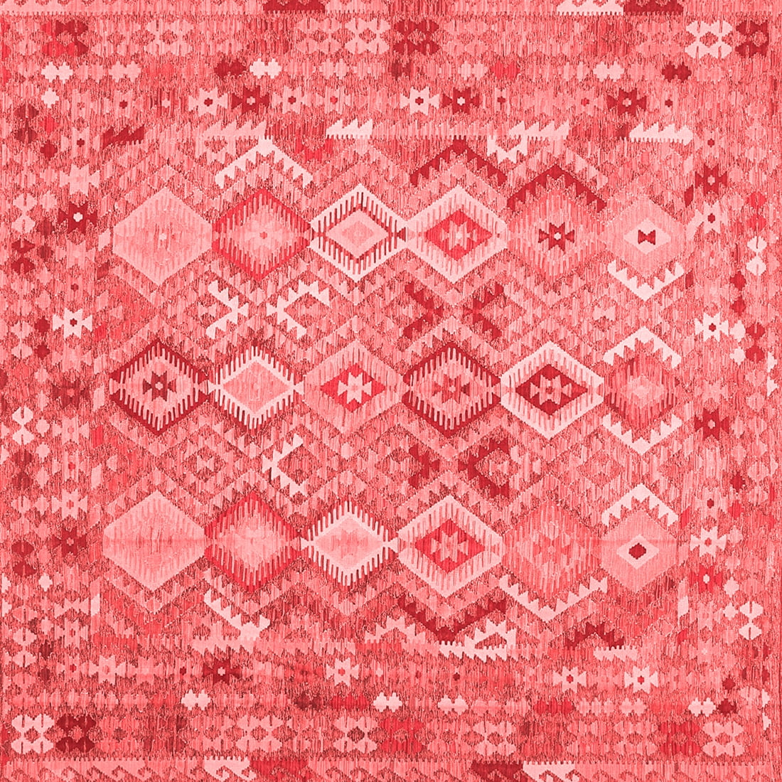 Ahgly Company Indoor Square Southwestern Red Country Area Rugs, 8 ...