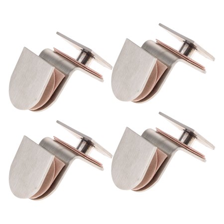 4 Pieces of Stainless Steel Shower Glass Door Panel Fixed Clips 90 ...
