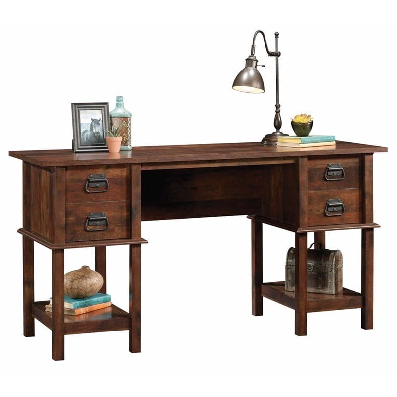 Pemberly Row 19" W Home Office Writing Desk with File Drawer in Curado ...
