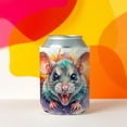 Angry Mad Mouse Watercolor Drink Beer Soda Insulated Sleeve Holder Can ...