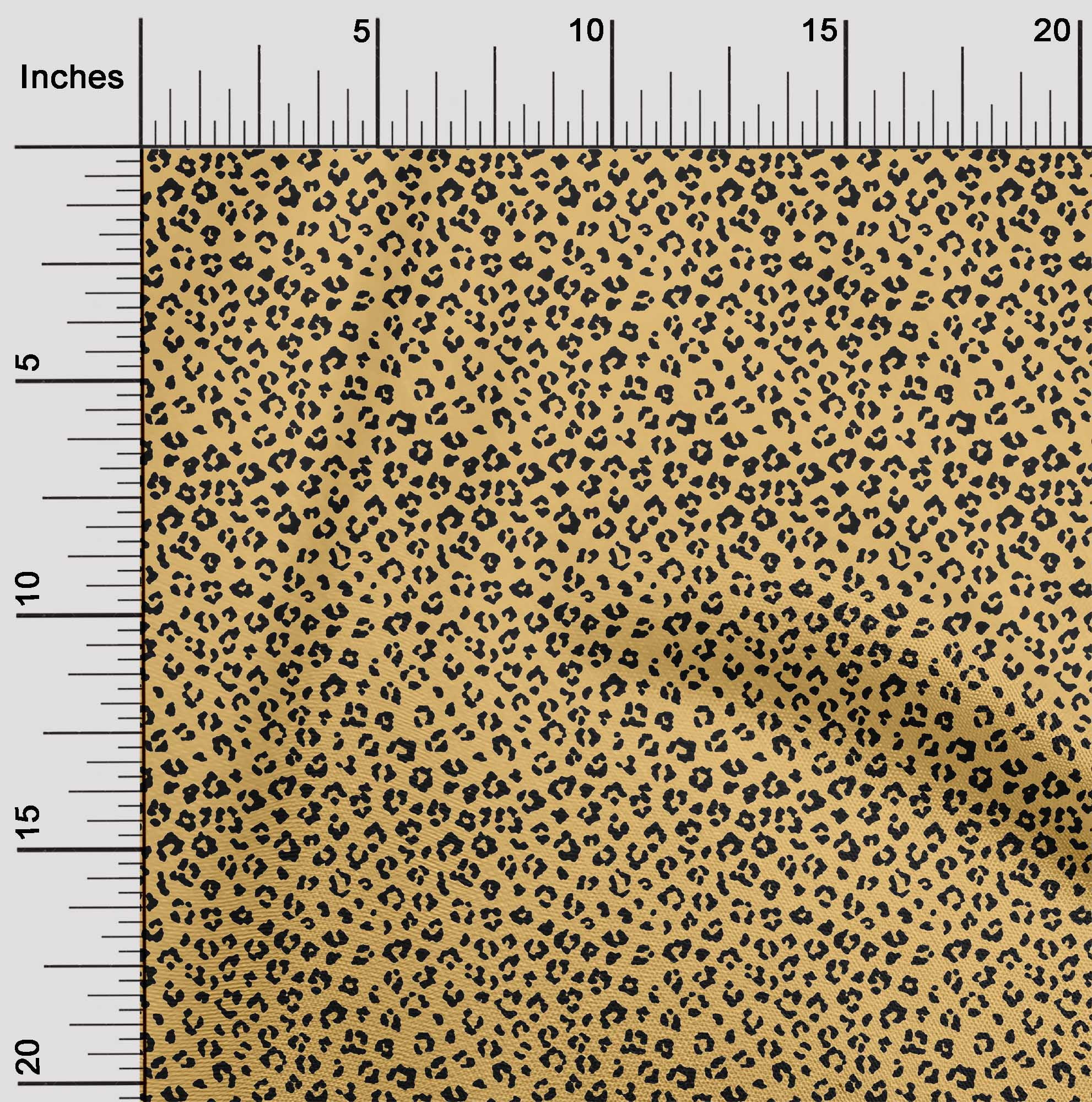 oneOone Viscose Chiffon Pale Orange Fabric Leopard Animal Skin Dress ...