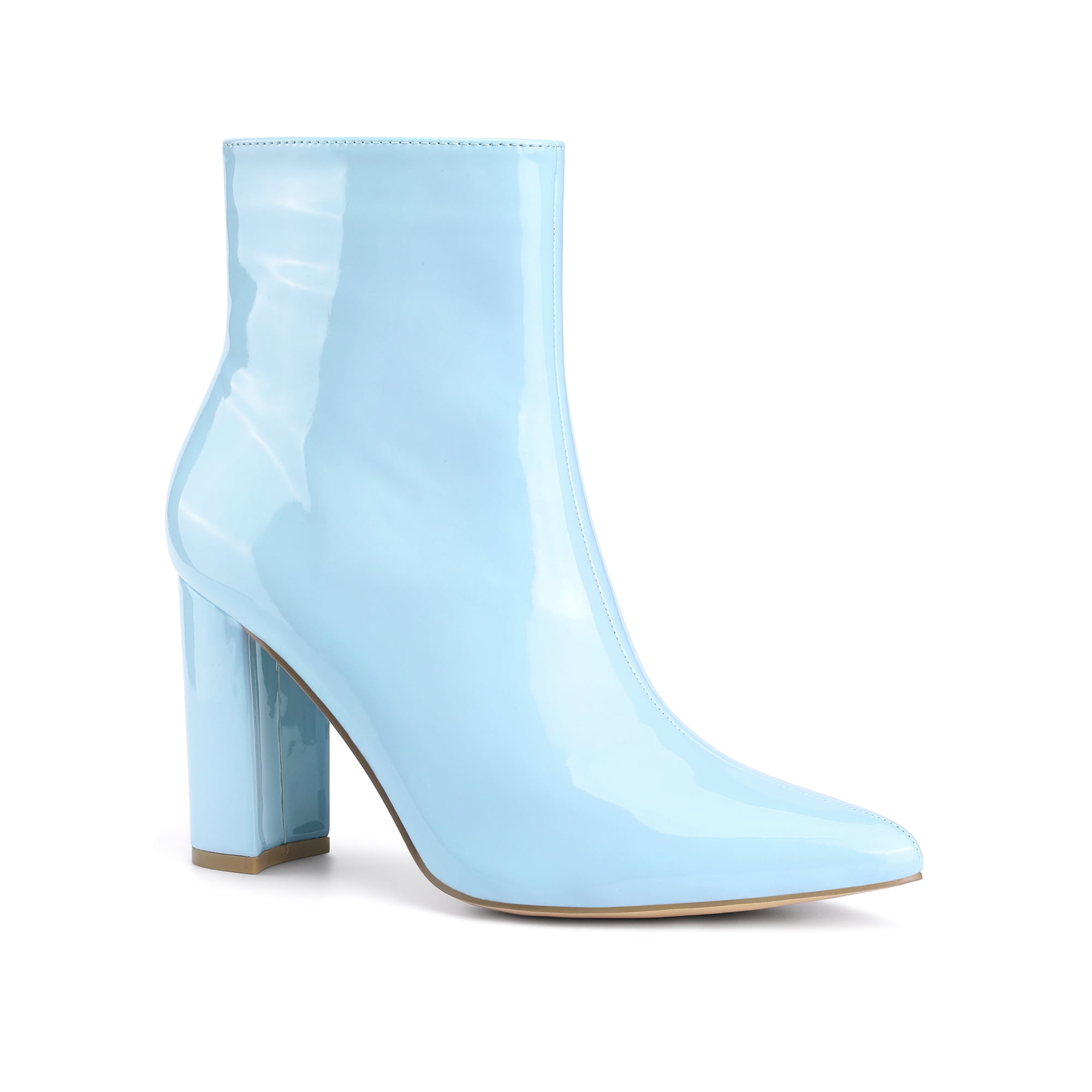 Click here for Blissful Step Womens Boots Pointed Toe Zipper Pate... prices