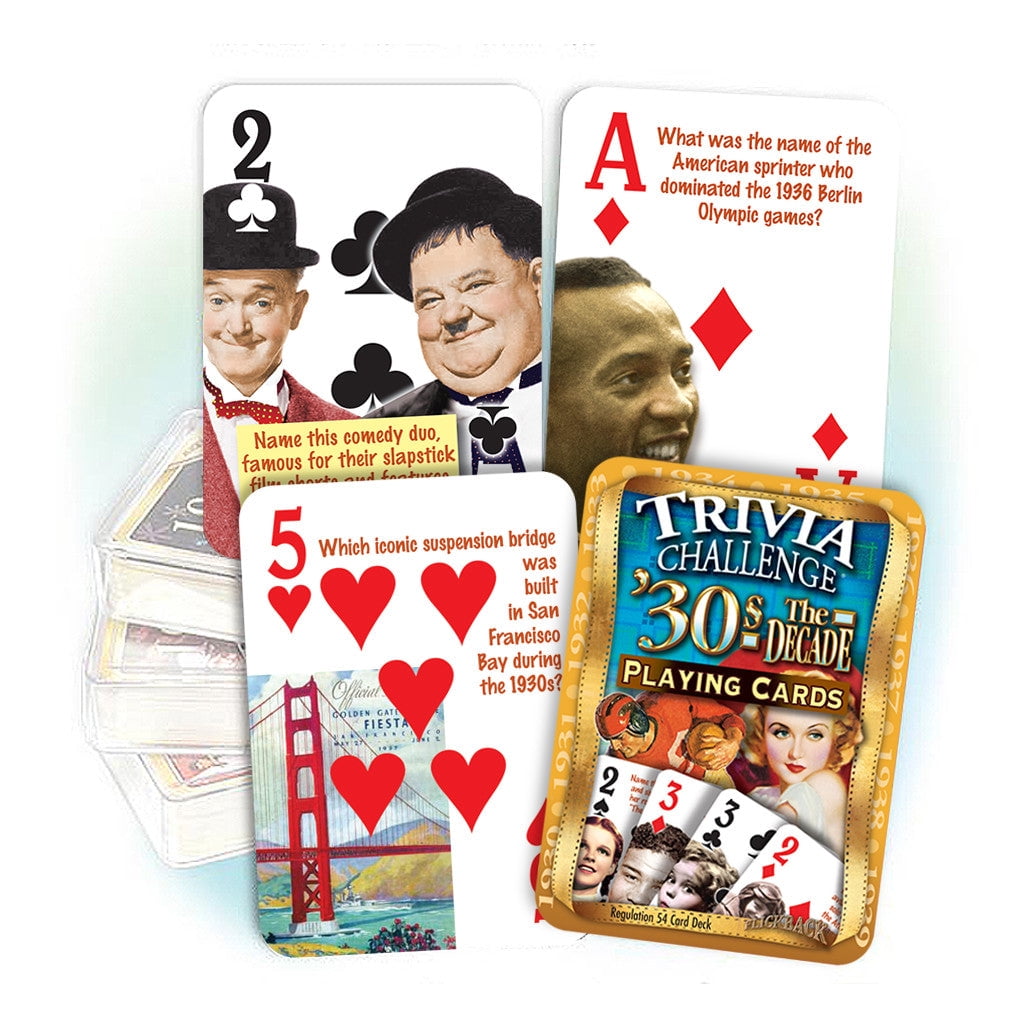 1930's Decade Trivia Challenge Playing Cards: 90th Birthday or ...