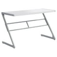 Computer Desk - 48"L / White / Silver Metal - Walmart.com