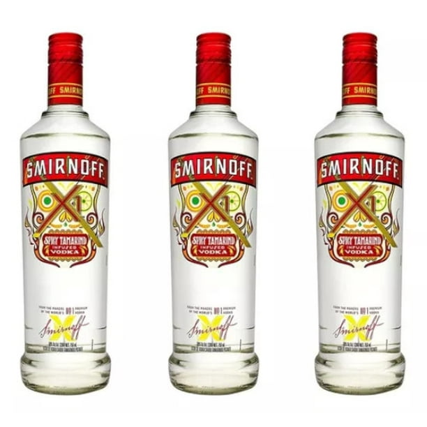 Pack x 3 - Vodka Smirnoff Sabor Tamarindo Picante 750 ml Smirnoff Vodka ...
