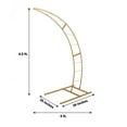 BalsaCircle 7ft Gold Metallic Floral Display Frame, Half Moon Backdrop ...
