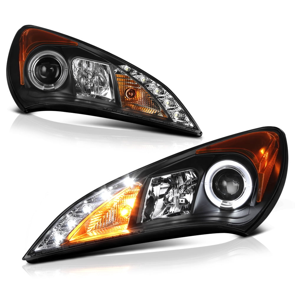 [For 2010-2012 Hyundai Genesis Coupe Halogen Model] LED Strip Halo Ring ...