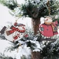 Yesbay Christmas Wooden Pendant Snowman Hanging Sign Decoration for ...