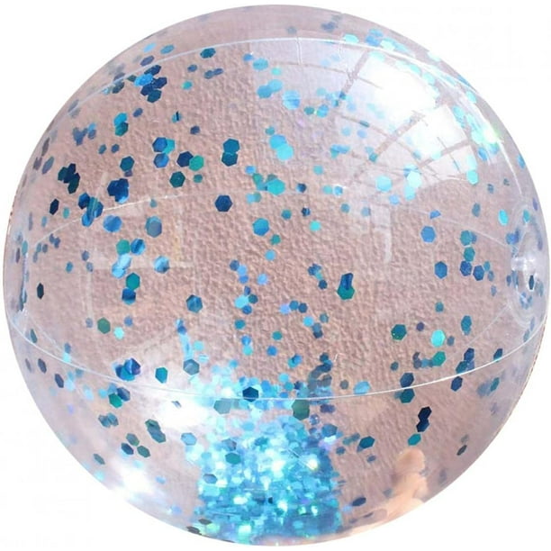 SHAR 40cm Inflatable Glitter Beach Ball - Floating Pool Ball ...