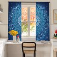 Abstract Art Sheer Curtains for Living Room Bedroom, Blue Gradient ...