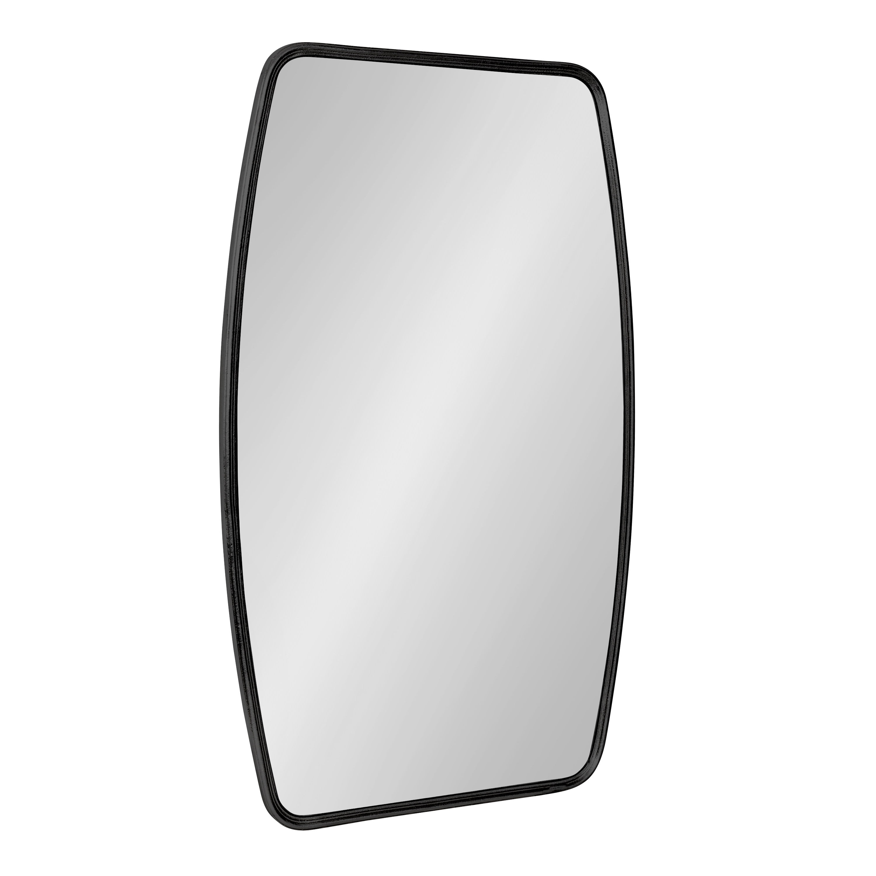 Kate and Laurel Caskill Modern Barrel Mirror, 20 x 32, Black, Rounded ...