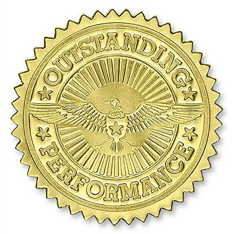 Gold Seal Of Excellence Official Seal Of Excellence Embossed Gold