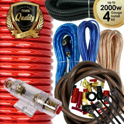 Absolute 2000W KIT 4 Gauge Amp Kit Amplifier Install Wiring Complete 4 absolute-2000w-kit-4-gauge-amp-kit-amplifier-install-wiring-complete-4