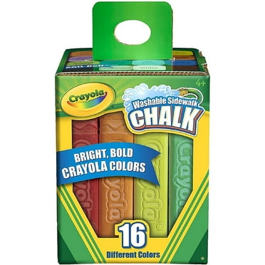 Crayola Washable Sidewalk Chalk 48 Assorted Bright Colors (Each ...