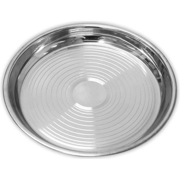 8 Inch Diameter Stainless Steel Plate With Circular Etched Design ...