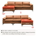 HOOOWOOO L Shaped 3 Seat Sectional Sofa, 100'' Comfy Living Room Sofa ...
