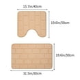 Bathroom Water Absorbing Door Mat 2-Piece Set | Non Slip Rubber Backing ...