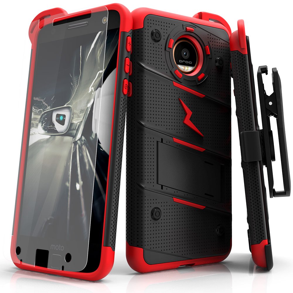 Motorola Moto Z Case, Zizo [Bolt Series] with FREE [Moto Z Screen ...