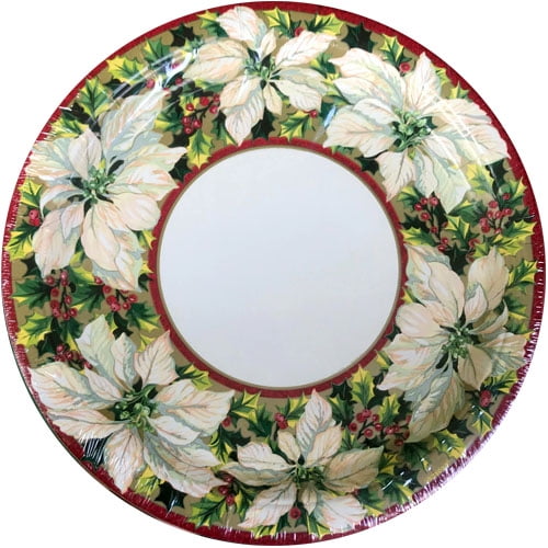 Christmas Poinsettia Elegance Extra Large Paper Plates 18ct Walmart Walmart christmas-poinsettia-elegance-extra-large-paper-plates-18ct-walmart-walmart