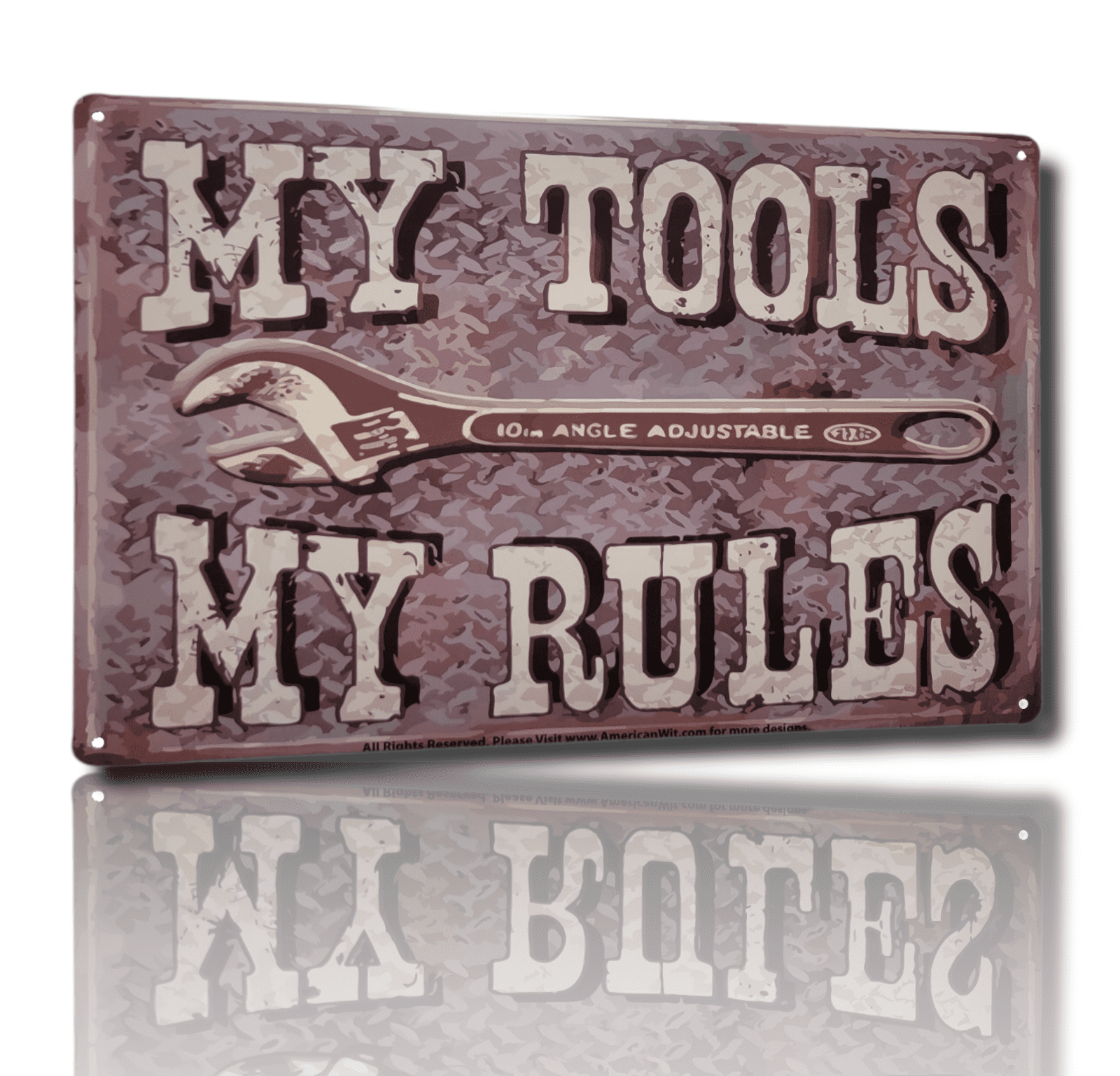 "My Tools My Rules" Metal Tin Sign 12" x 9" Funny Signs for Garage ...