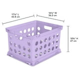 Sterilite File Crate Plastic, Lavender Sky - Walmart.com