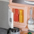Step2 Quaint Kitchen Rose Pink Plastic Play Kitchen for Toddlers 2-4 ...