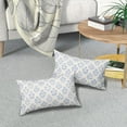 Baby Blue Floral Pillow Covers 12x20 Inch Set of 2, Vintage Flower ...