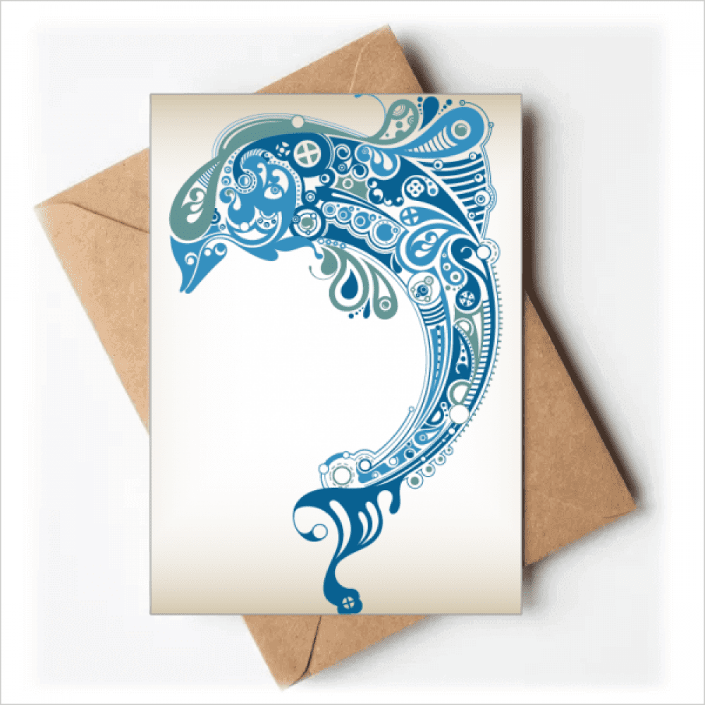 Blue Ocean Dolphin Illustrate Greeting Cards You are Invited ...