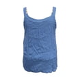 CUSTG Women Solid Color Sleeveless Lightweight Layered Lace Tank Tops ...